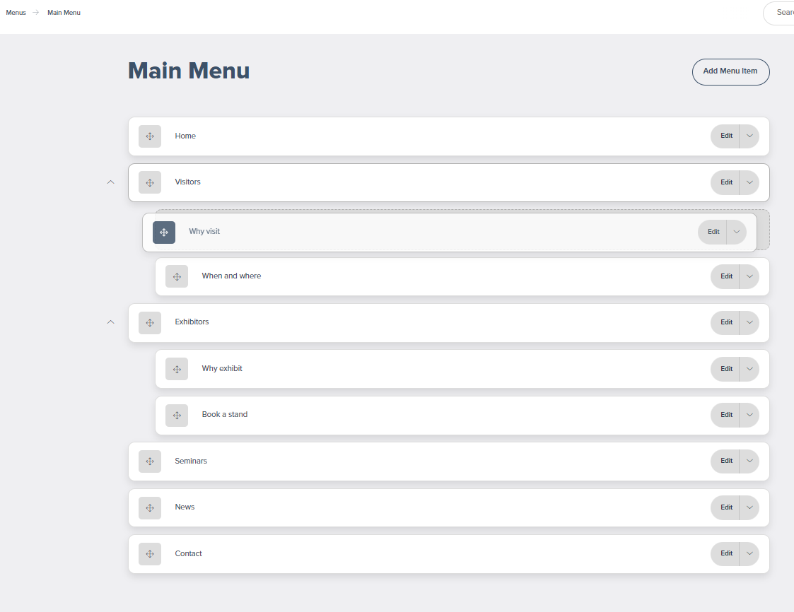 Creating Child Menu Items – ASP Knowledge Base